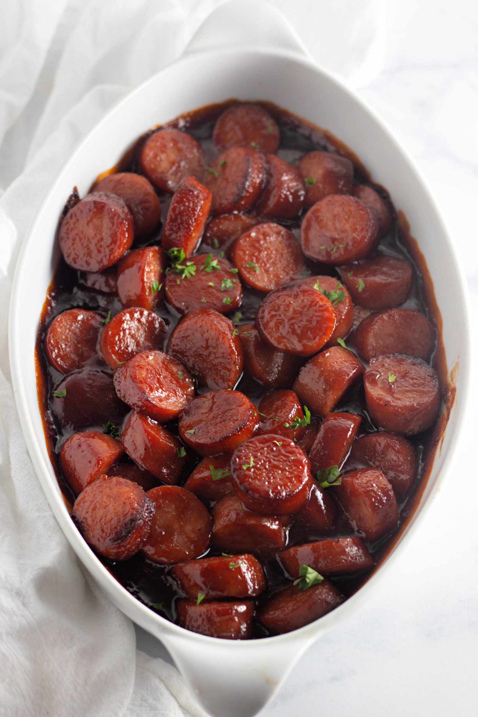 BBQ Baked Kielbasa – The Multitasking Foodie